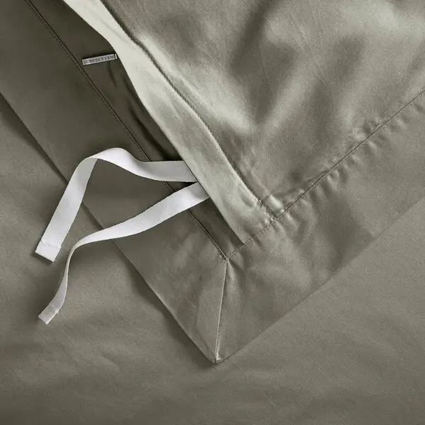 BOLL & BRANCH Percale Hemmed Duvet Cover Set, King/cal King - Juniper