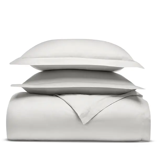 BOLL & BRANCH Percale Hemmed Duvet Cover Set, King/cal King - Mist