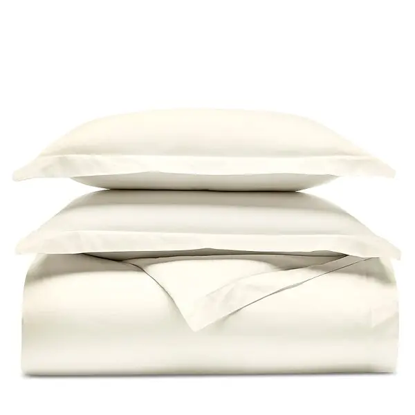 BOLL & BRANCH Signature Organic Cotton Hemmed Duvet Set, /california - Cream
