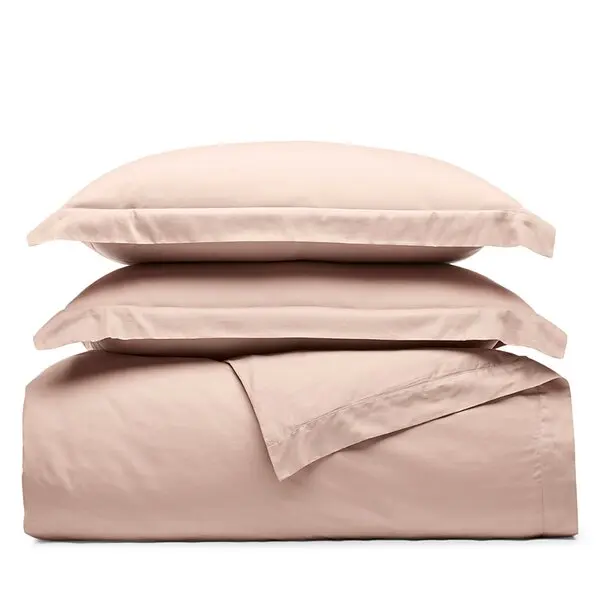 BOLL & BRANCH Signature Organic Cotton Hemmed Duvet Set, /california - Dusty Rose