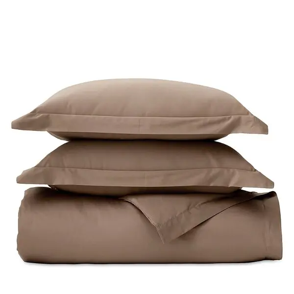 BOLL & BRANCH Signature Organic Cotton Hemmed Duvet Set, /california - Walnut