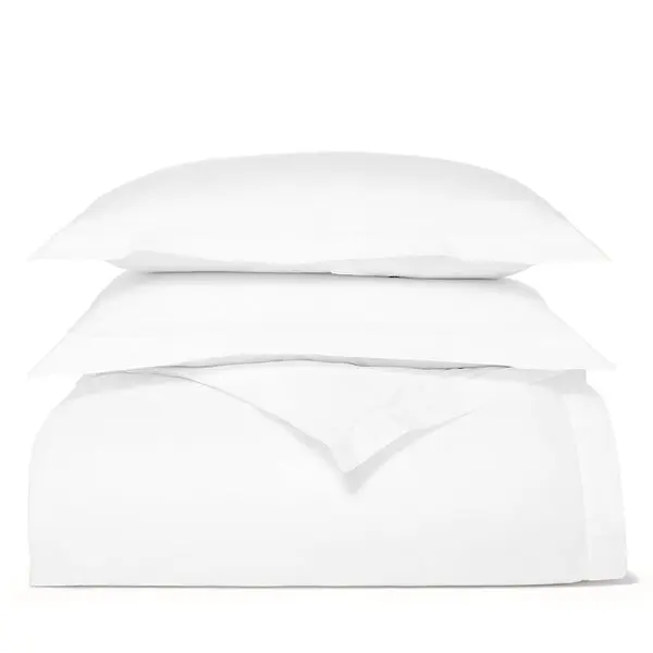 BOLL & BRANCH Signature Organic Cotton Hemmed Duvet Set, /california - White
