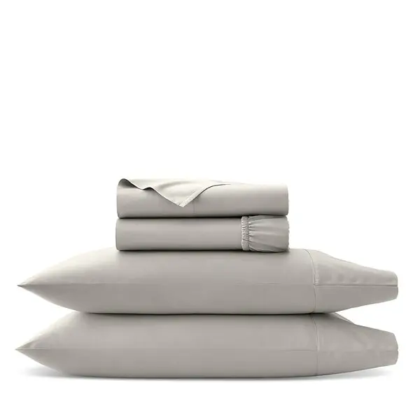 BOLL & BRANCH Percale Hemmed Sheet Set, Queen - Pewter