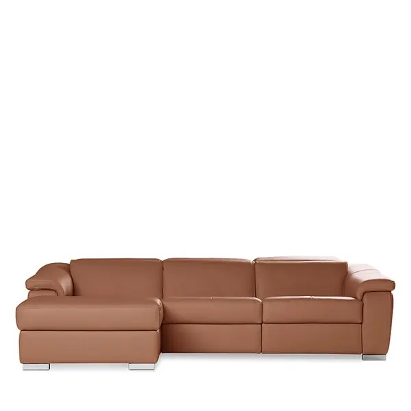 GIUSEPPE NICOLETTI 3 Piece Catania Motion Sectional - Torello Cognac