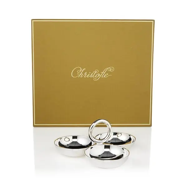 Christofle Vertigo Small 3-part Appetizer Dish - Silver