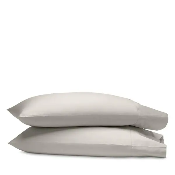 BOLL & BRANCH Percale Hemmed Pillowcase Set, Standard - Pewter