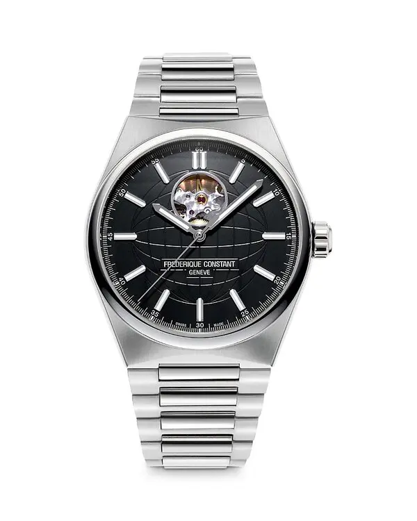 FREDERIQUE CONSTANT Highlife Heartbeat Strap Watch, 41mm - Silver/black