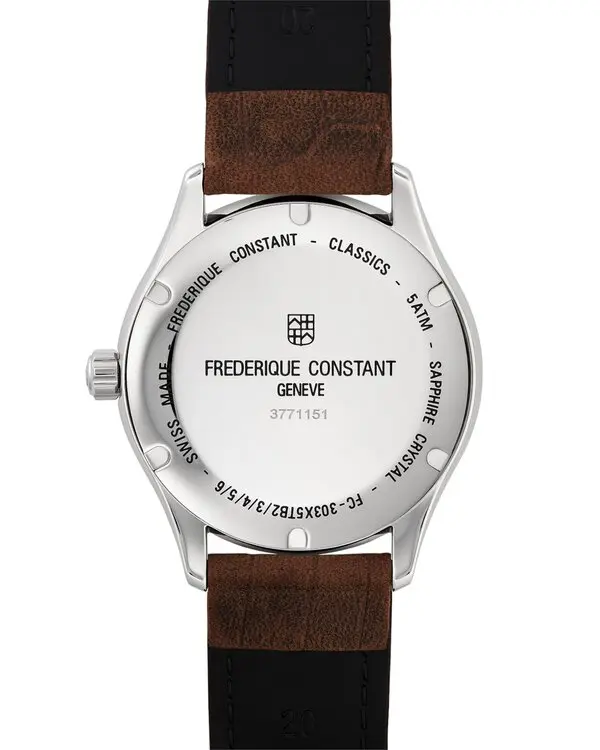 FREDERIQUE CONSTANT Classics Index 40mm Strap Watch - White/brown