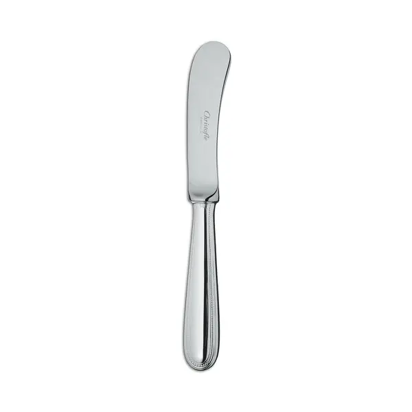 Christofle Perles Silverplate Butter Spreader - Silver