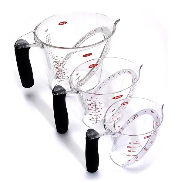 OXO 3-piece Angled Measuring Cups - Clear/black