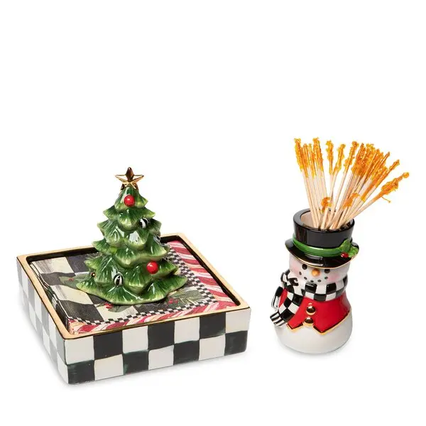 MACKENZIE-CHILDS Courtly Check Cocktail Napkin Holder