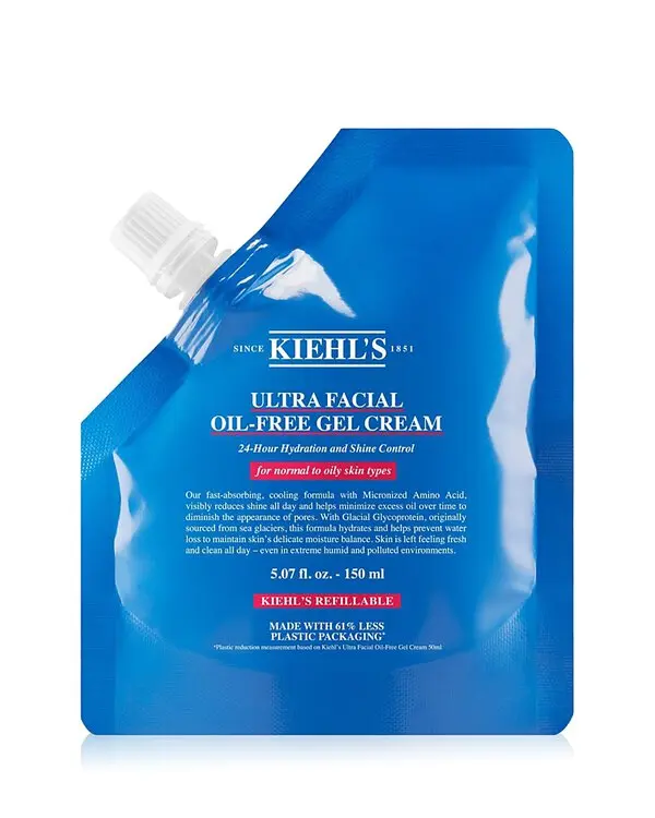 KIEHL'S SINCE 1851 Ultra Facial Oil Free Gel Cream Refill Pouch 5.07 Oz - No Color
