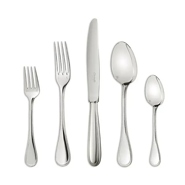 Christofle Perles Silverplate 5 Piece Place Setting - Silver