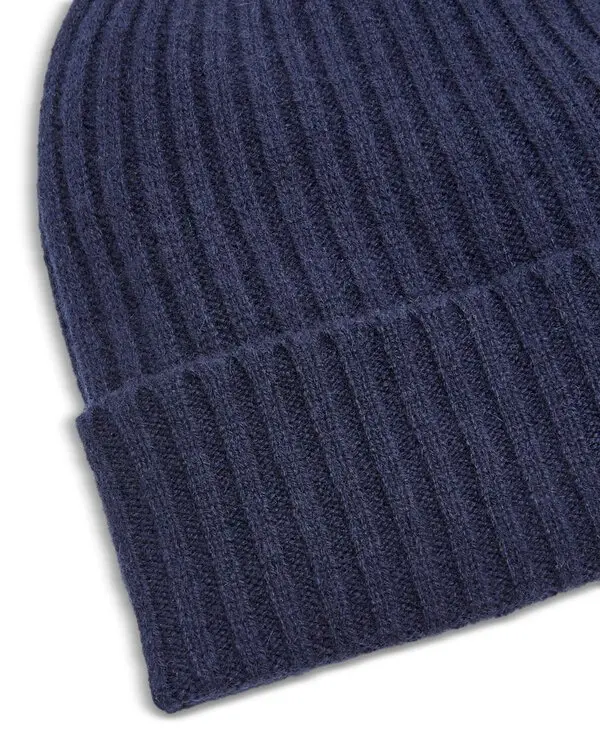 Bloomingdale'S Ribbed Cashmere Cuffed Beanie - Blueprint