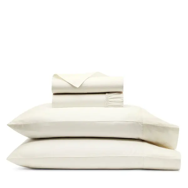 BOLL & BRANCH Signature Organic Cotton Hemmed Pillowcase Set, King - Cream