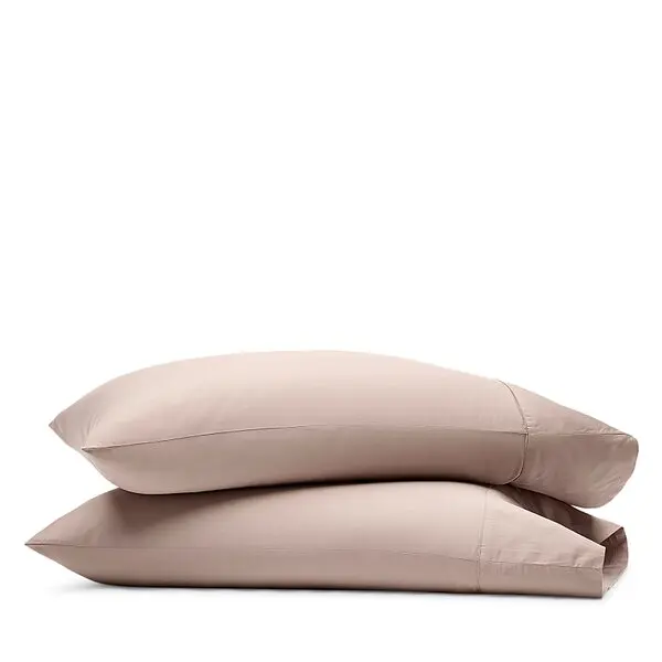 BOLL & BRANCH Signature Organic Cotton Hemmed Pillowcase Set, King - Dusty Rose