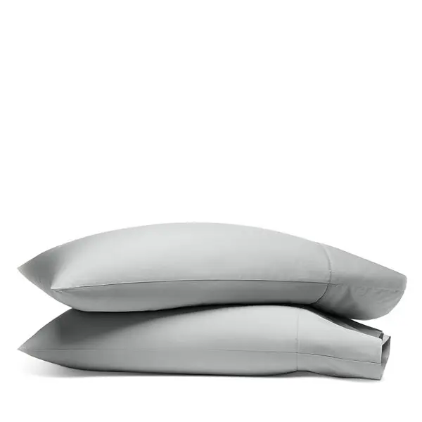 BOLL & BRANCH Signature Organic Cotton Hemmed Pillowcase Set, King - Shore