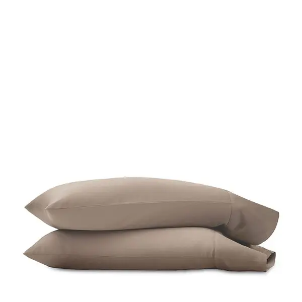 BOLL & BRANCH Signature Organic Cotton Hemmed Pillowcase Set, King - Walnut