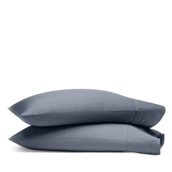BOLL & BRANCH Signature Organic Cotton Hemmed Pillowcase Set, Standard - Mineral