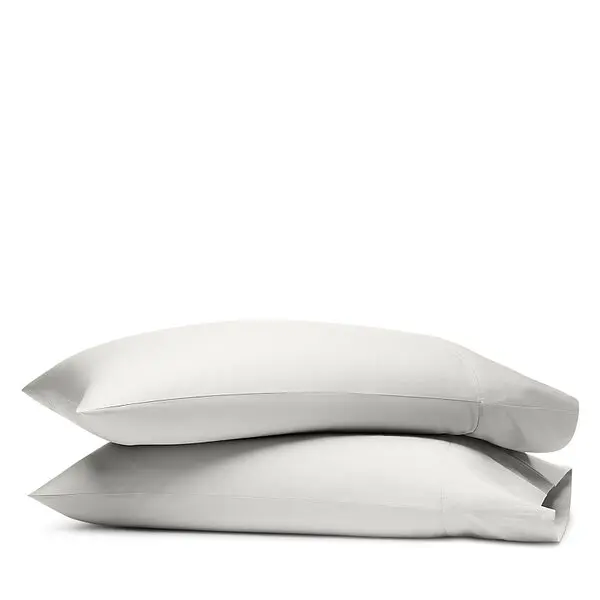 BOLL & BRANCH Signature Organic Cotton Hemmed Pillowcase Set, Standard - Mist