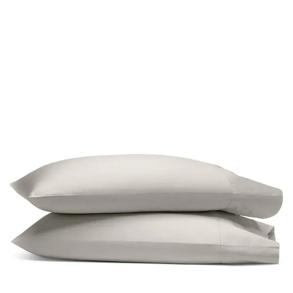 BOLL & BRANCH Signature Organic Cotton Hemmed Pillowcase Set, Standard - Oak