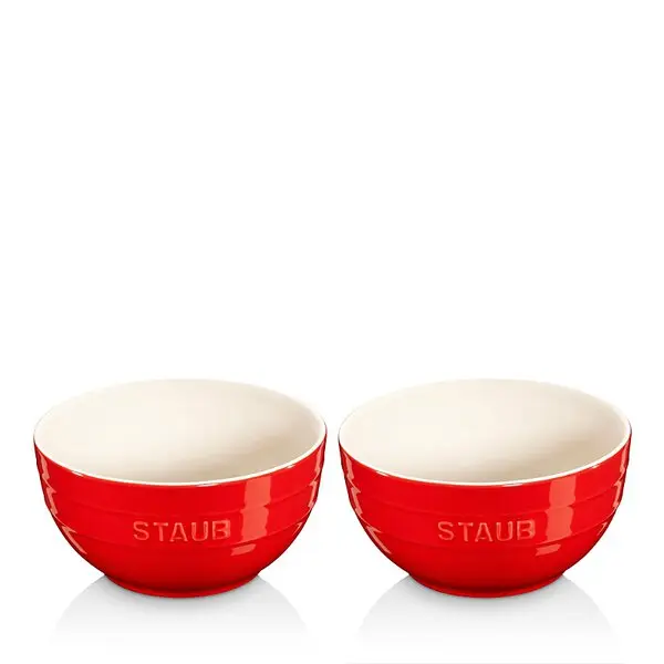 STAUB Ceramic 2-piece Large Universal Mixing Set - Cherry