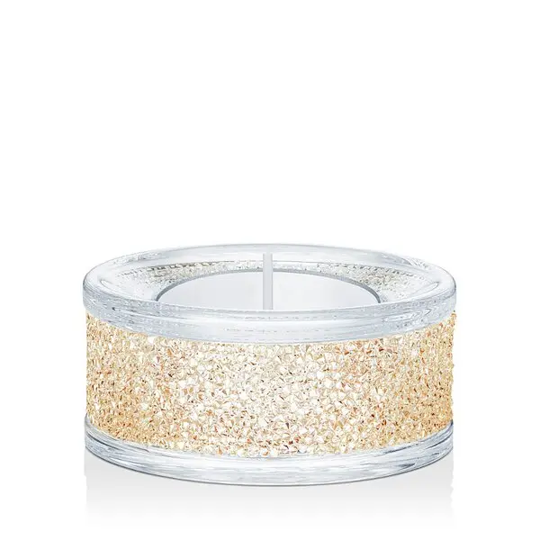 SWAROVSKI Shimmer Tea Light Holder - Gold Tone