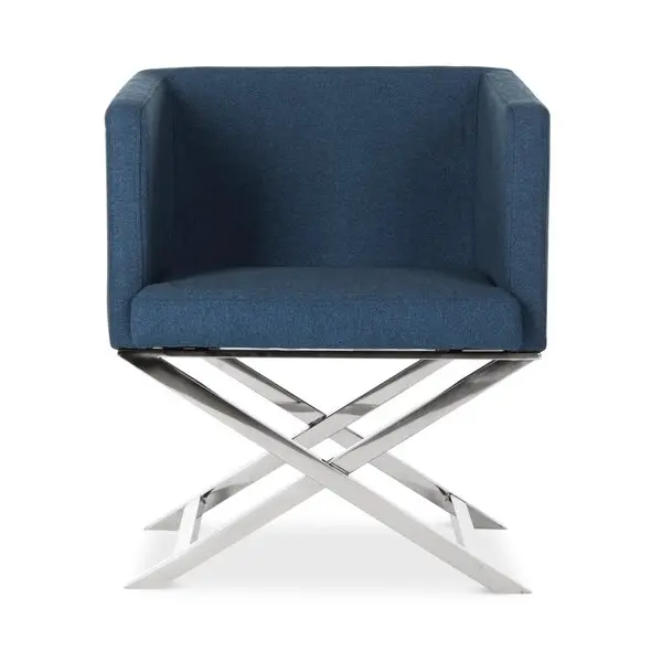 SAFAVIEH Celine Chrome Cross Leg Chair
