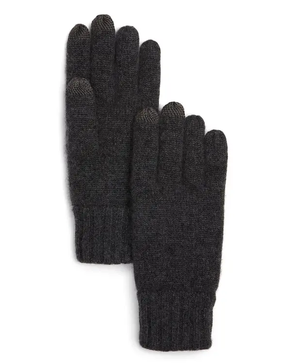 Bloomingdale'S Knitted Tech Gloves - Grey