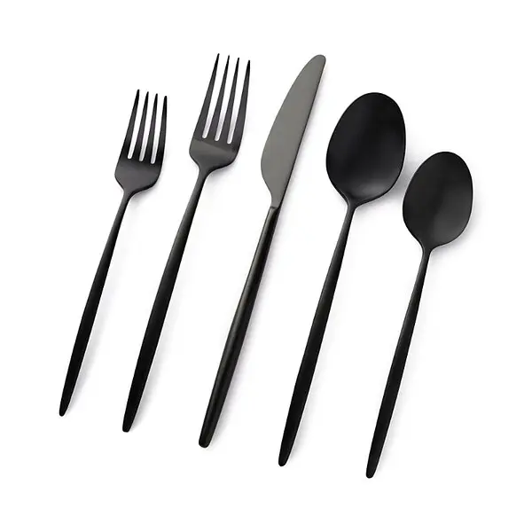 CAMBRIDGE Silversmiths Gaze Satin 20-piece Flatware Set, Service For 4 - Black