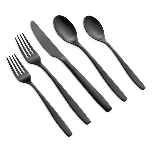 CAMBRIDGE Silversmiths Averie Satin 20 Piece Flatware Set - Black