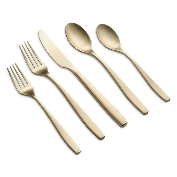 CAMBRIDGE Silversmiths Averie Satin 20 Piece Flatware Set - Champagne