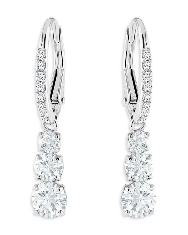 SWAROVSKI Stilla Drop Earrings - White/silver
