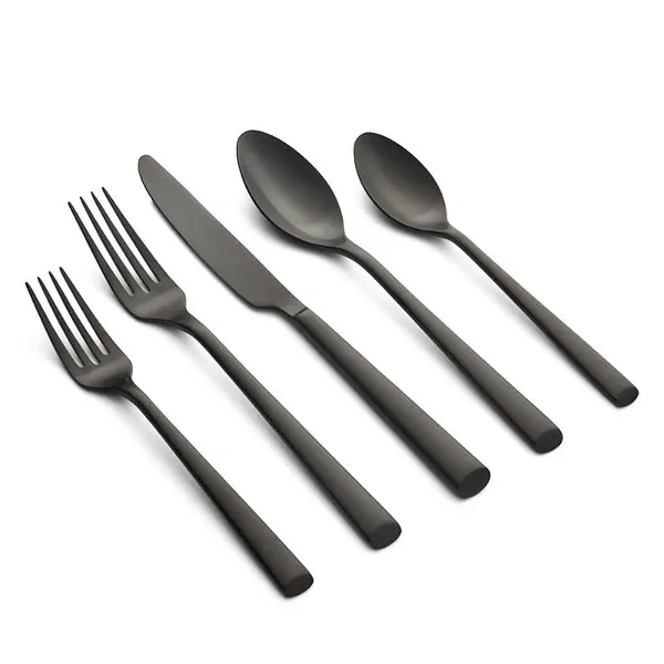 CAMBRIDGE Silversmiths Gilda Satin 20-piece Flatware Set, Service For 4 - Black
