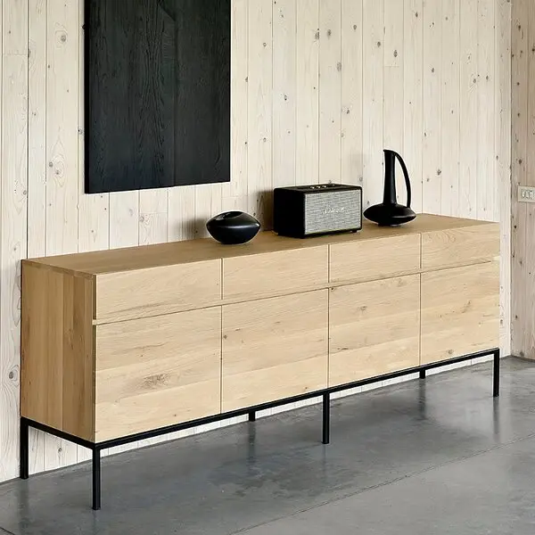 ETHNICRAFT Ligna 4-door Sideboard - Oak