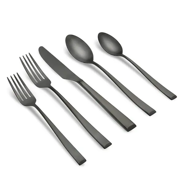 CAMBRIDGE Silversmiths Marlise Satin 20 Piece Flatware Set - Black