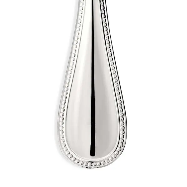 Christofle Perles Ii Stainless Serving Fork - Silver