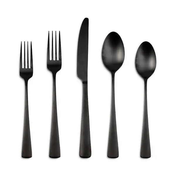 CAMBRIDGE Silversmiths Cerys Satin 20 Piece Flatware Set - Black