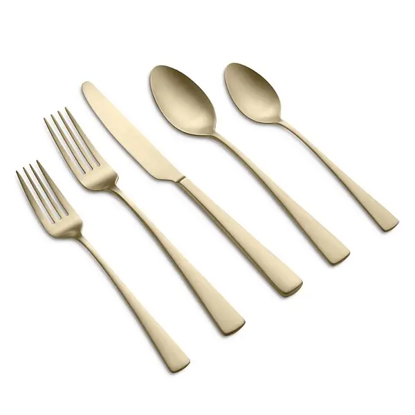 CAMBRIDGE Silversmiths Cerys Satin 20 Piece Flatware Set - Champagne