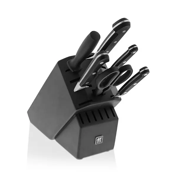 ZWILLING J. A. Henckels Professional 7-piece Black Knife Block Set - Silver
