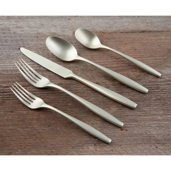 CAMBRIDGE Silversmiths Katerina Satin 20 Piece Flatware Set - Champagne