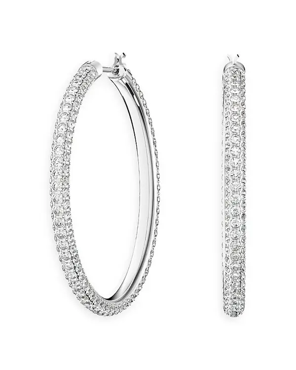 SWAROVSKI Dextera Hoop Earrings - Silver