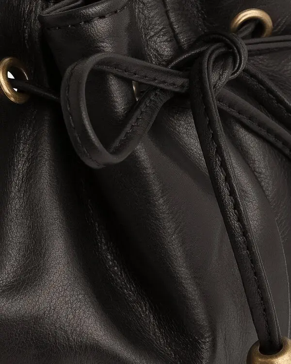 Gerard Darel 24 Leather Handbag - Black
