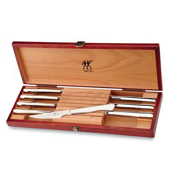 ZWILLING 8-piece Stainless Steel Serrated Steak Knife Set - No Color