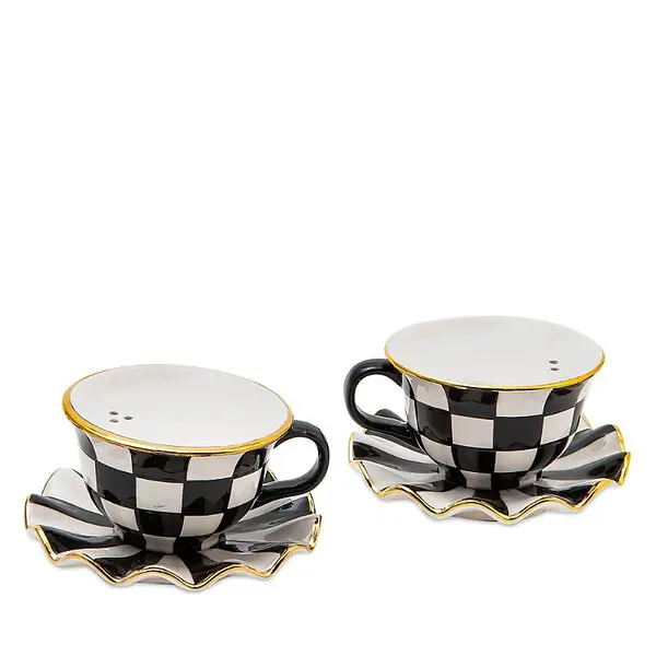MACKENZIE-CHILDS Courtly Teacup Salt & Pepper Set - Multi