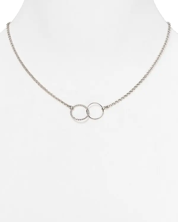 Aqua Sterling Interlocking Pendant Necklace