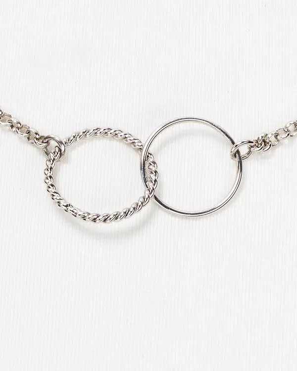 Aqua Sterling Interlocking Pendant Necklace