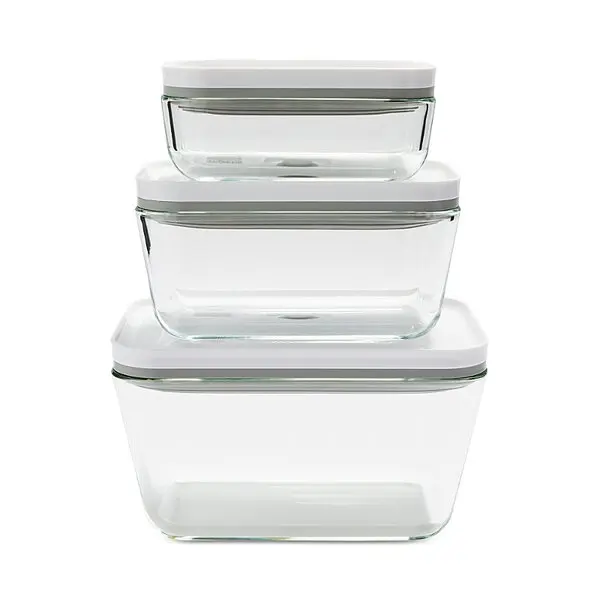 ZWILLING J. A. Henckels Fresh & Save Vacuum Glass Containers, Set Of 3 - White