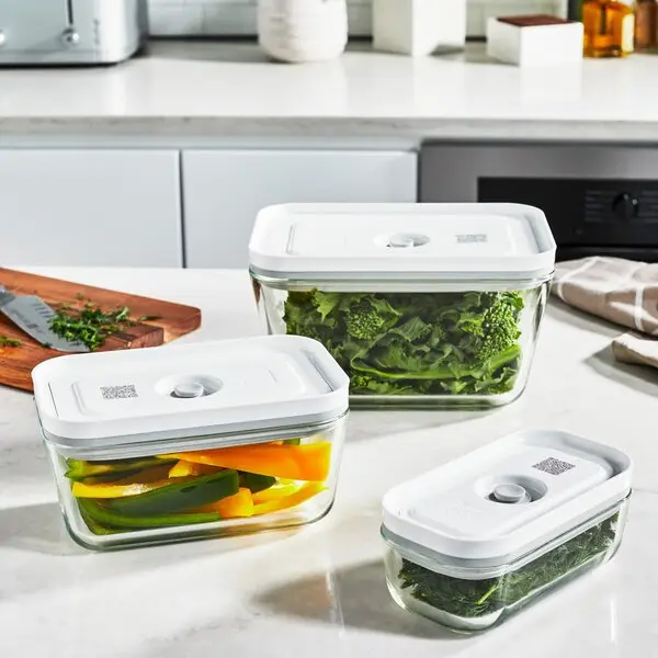 ZWILLING J. A. Henckels Fresh & Save Vacuum Glass Containers, Set Of 3