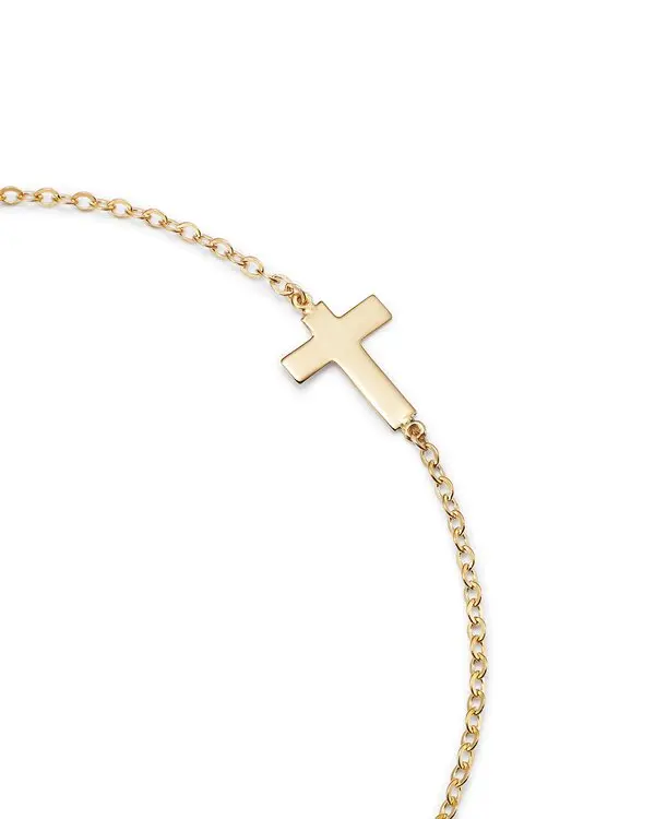 Bloomingdale'S 14k Yellow Small Cross Bracelet